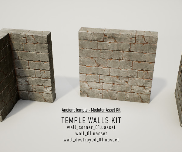 ArtStation - [UE4] Ancient Temple Modular Asset Kit | Game Assets