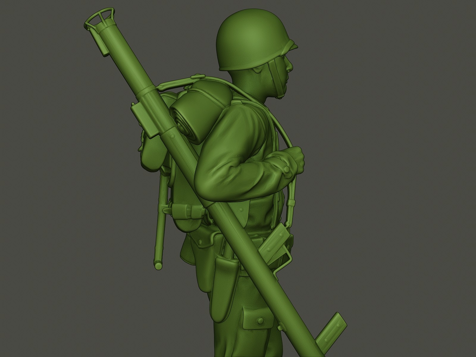 ArtStation - American soldier ww2 Bazooka walk A4 | Resources