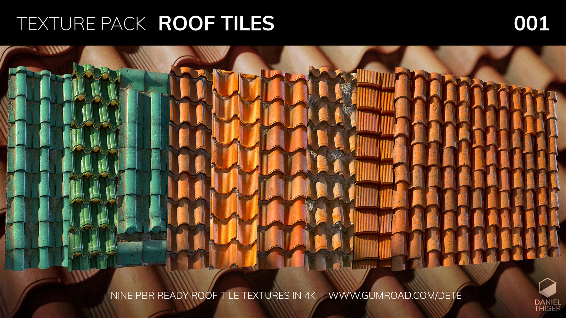 ArtStation - Roof Tiles 001 | Texture Pack | Game Assets