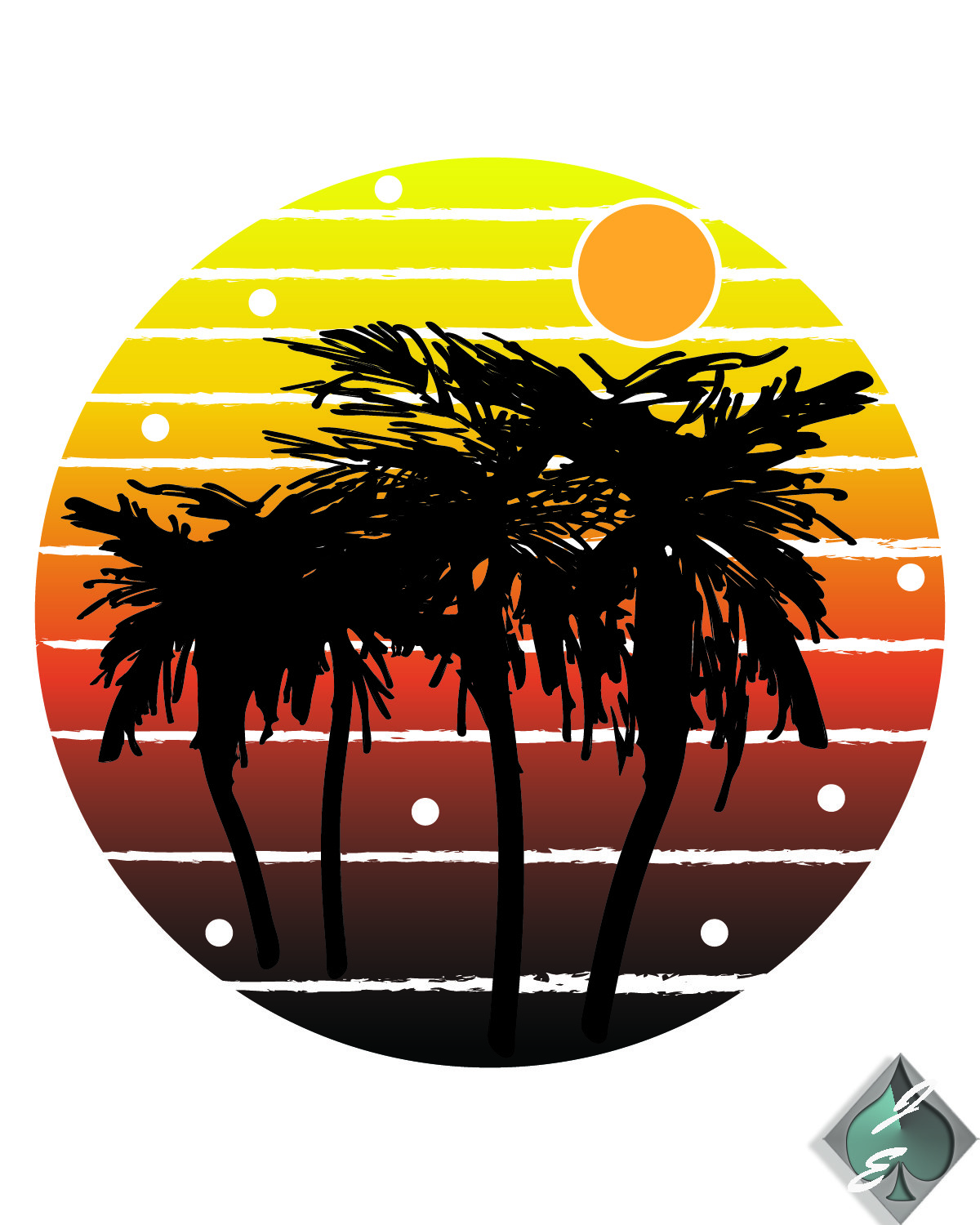 ArtStation - Palm Tree Sunset