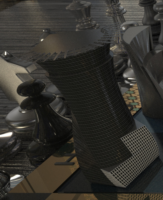 ArtStation - Architectural 3D Chess Board | Artworks