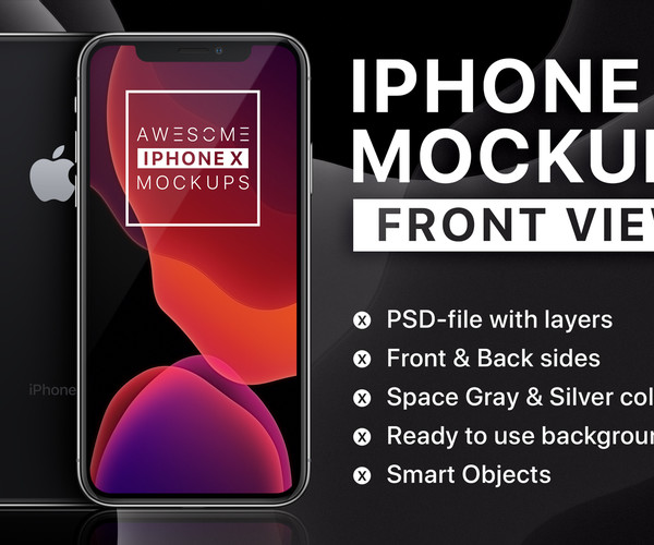 ArtStation - iPhone X Mockup - Front View | Artworks