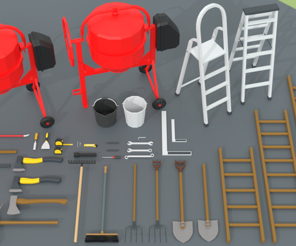 ArtStation - LowPoly - Tools Pack | Resources
