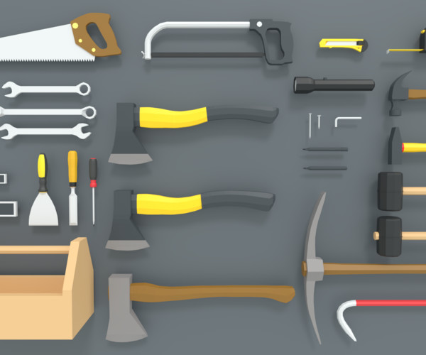 ArtStation - LowPoly - Tools Pack | Resources