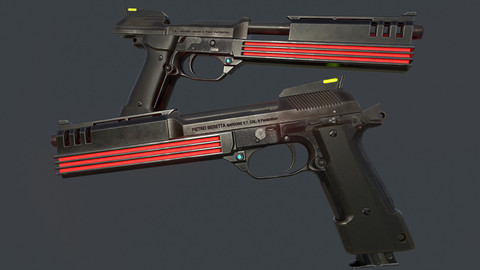 ArtStation - Auto 9 "Robocop" & Beretta M93R "Raffica" | Resources