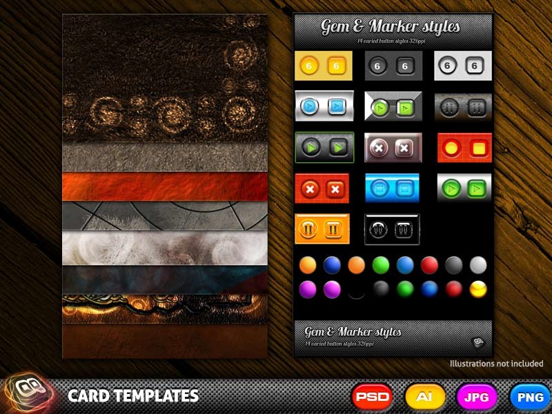 ArtStation - 31 Collectable Card Templates and design elements | Game ...