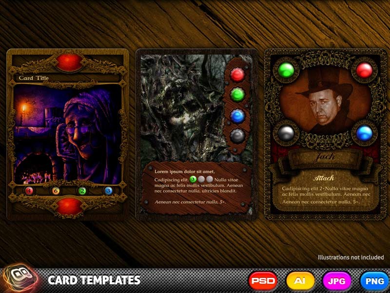 ArtStation - 31 Collectable Card Templates and design elements | Game ...