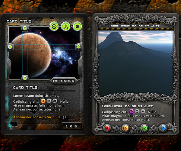 ArtStation - 31 Collectable Card Templates and design elements | Game ...