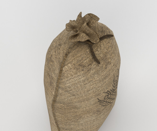 ArtStation - Food Sack Grain Tied 3D Model | Game Assets