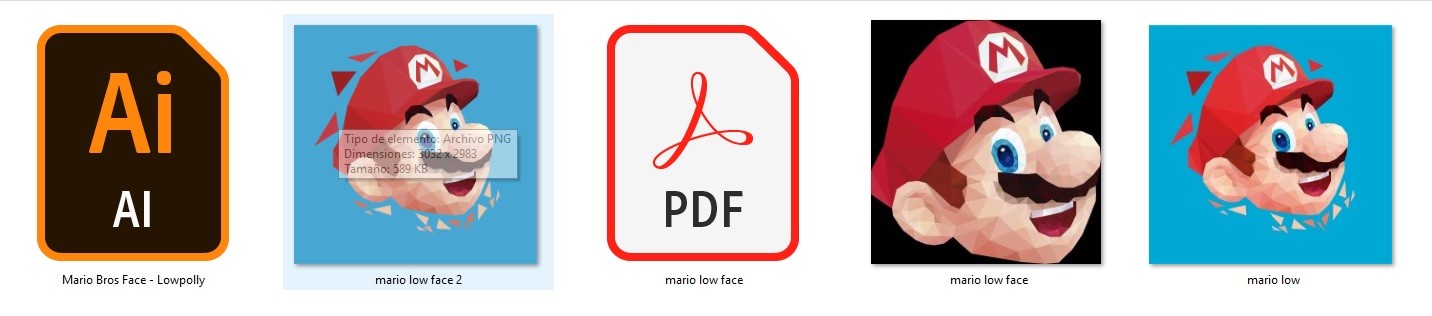 ArtStation - Super Mario Bros's Face - Low poly Art | Artworks