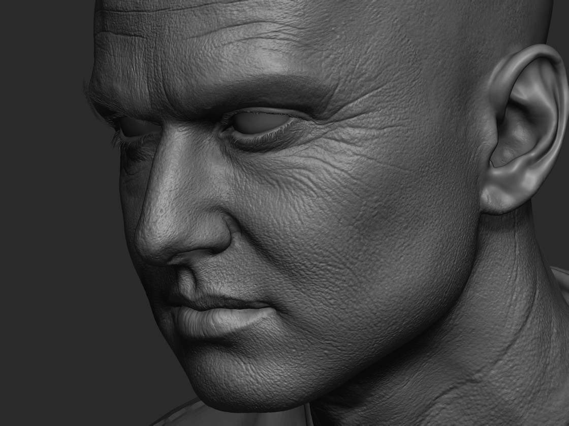 ArtStation - High detailed Male face for game, movie. (Zbrush) | Resources
