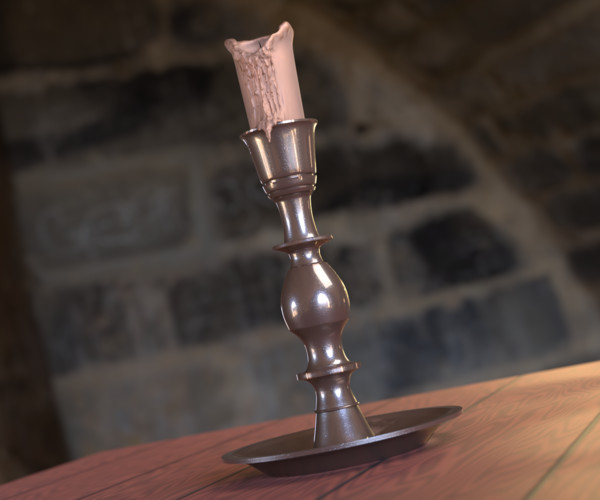 ArtStation - High Poly Candle and Base 3D Model | Resources