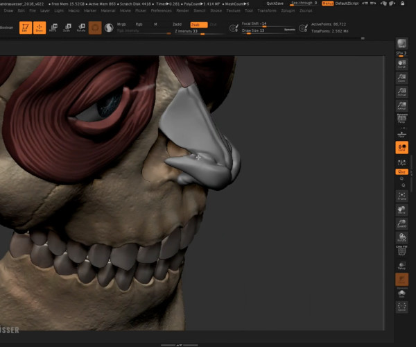 ArtStation - Muscle Head Bundle – 3D Model, Timelapse, Videos ZBrush ...
