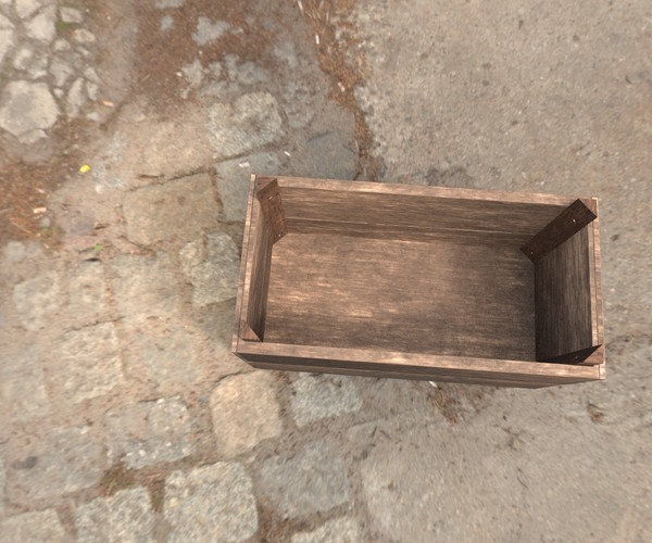 ArtStation - low poly wooden Box | Resources