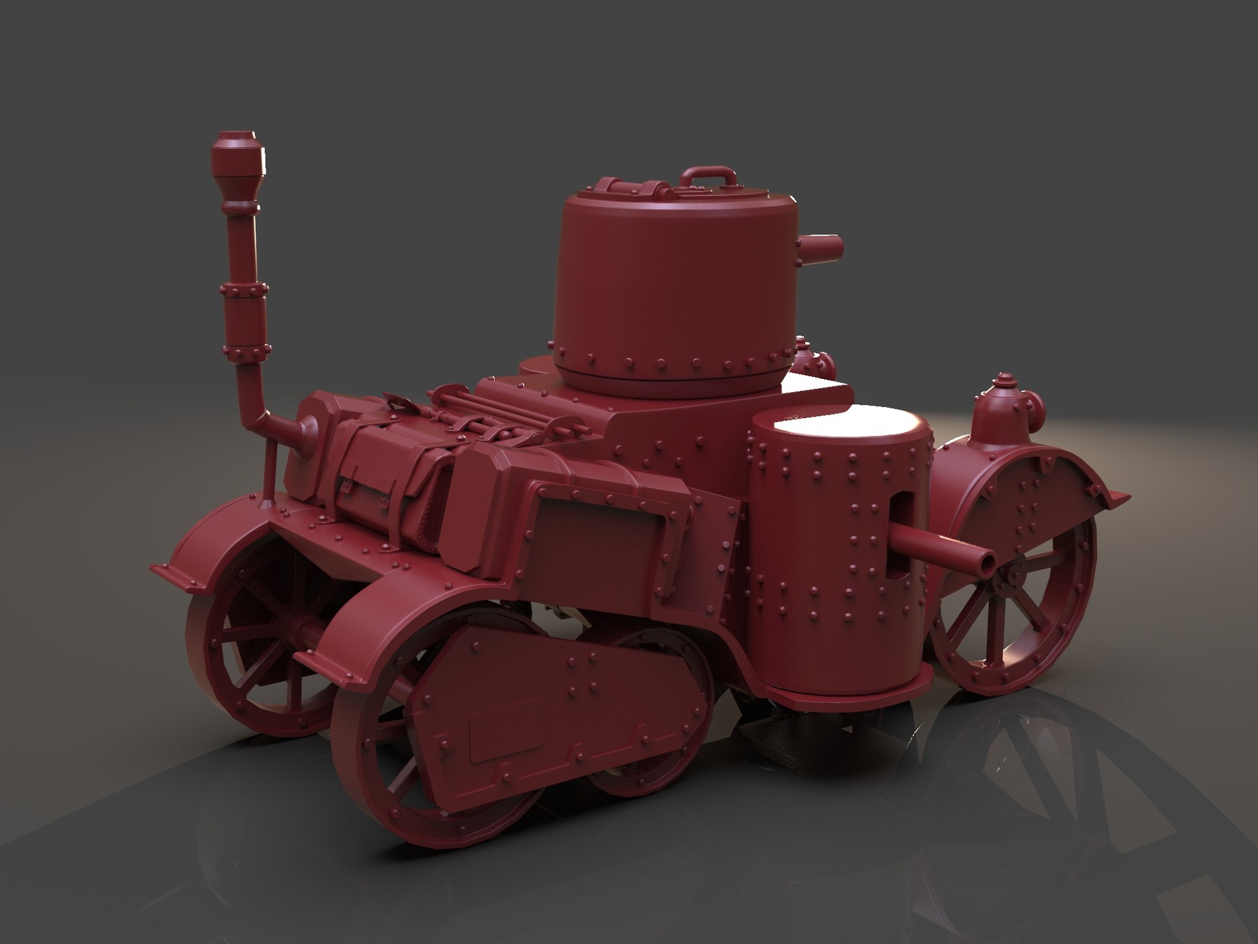 ArtStation - Steampunk Tank (High Poly Version) | Resources