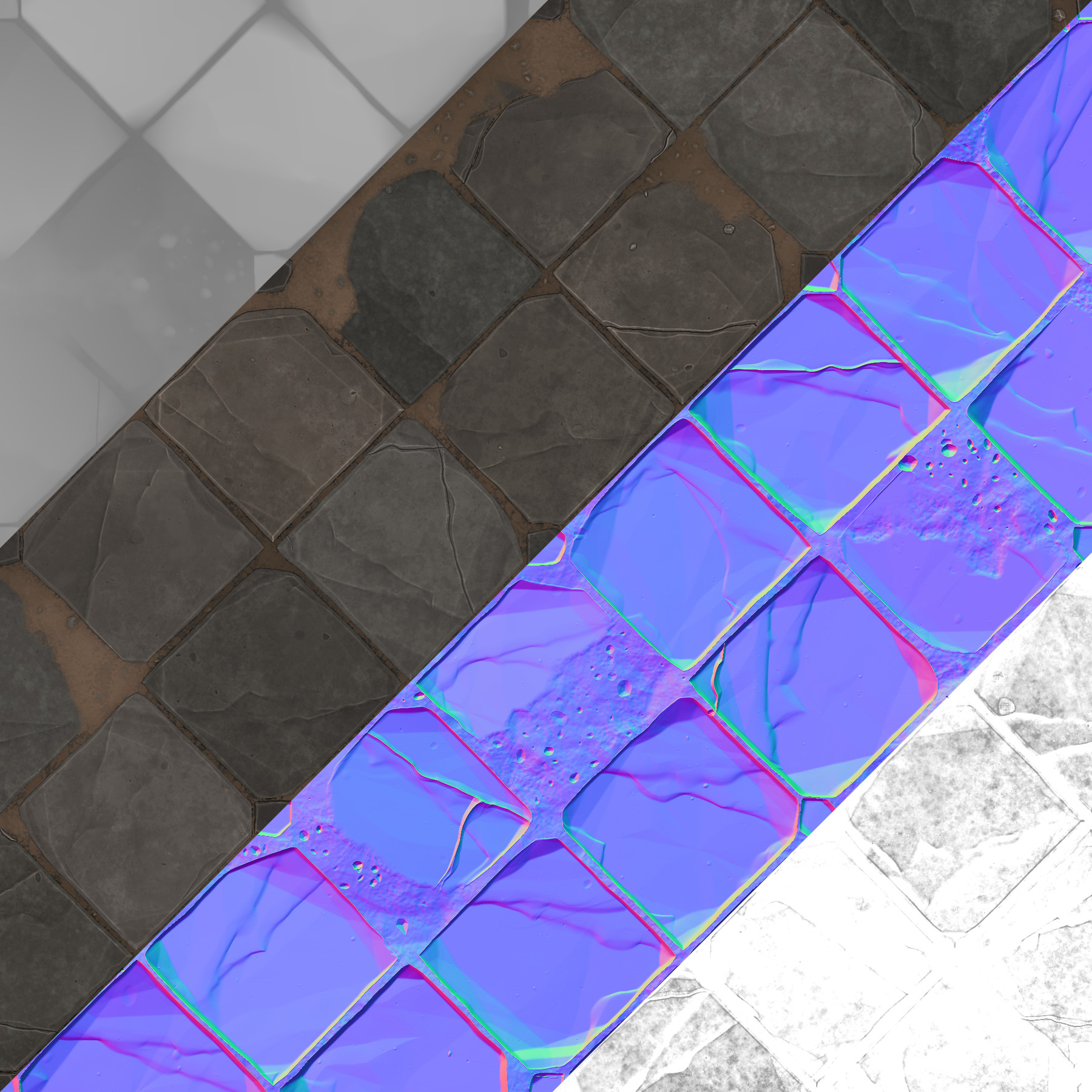 ArtStation - Stylized Stone Path - Substance Material | Game Assets