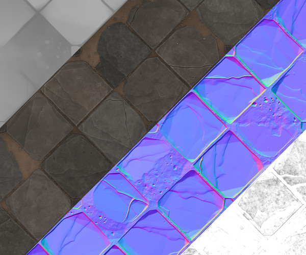 ArtStation - Stylized Stone Path - Substance Material | Game Assets