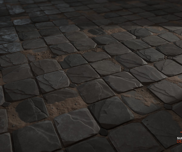 ArtStation - Stylized Stone Path - Substance Material | Game Assets