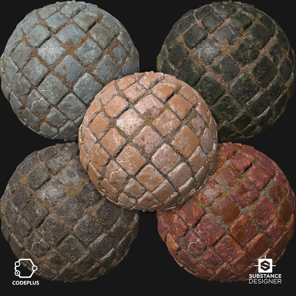 ArtStation - Cobblestones - Substance Designer | Resources