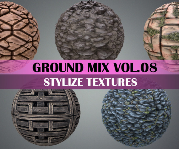 ArtStation - Stylized Ground Vol.08 - Hand Painted Texture Pack | Game ...