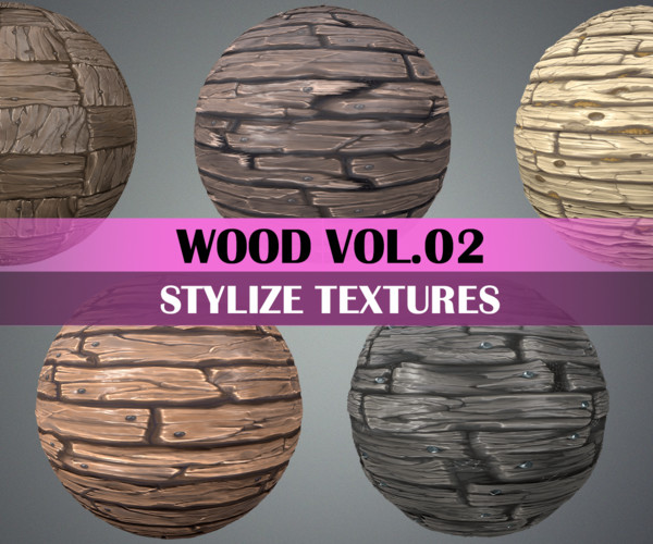 ArtStation - Stylized Wood Vol.02 - Hand Painted Texture Pack | Game Assets