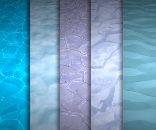 ArtStation - Stylized Snow Vol.20 - Hand Painted Texture Pack | Game Assets