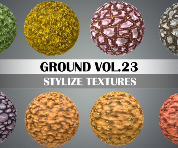 ArtStation - Stylized Ground Mix Vol.23 - Hand Painted Textures | Game ...
