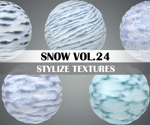 ArtStation - Stylized Snow Vol.24 - Hand Painted Texture Pack | Game Assets