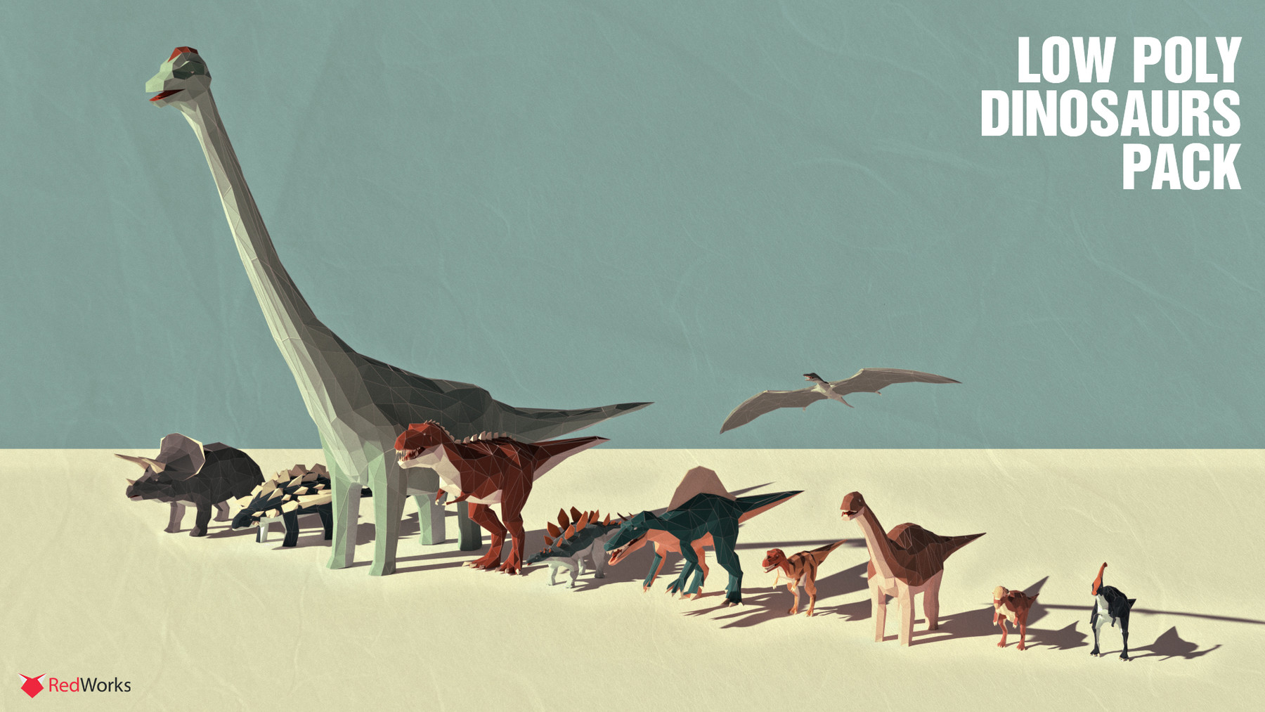 ArtStation - Low Poly Dinosaurs Pack | Resources