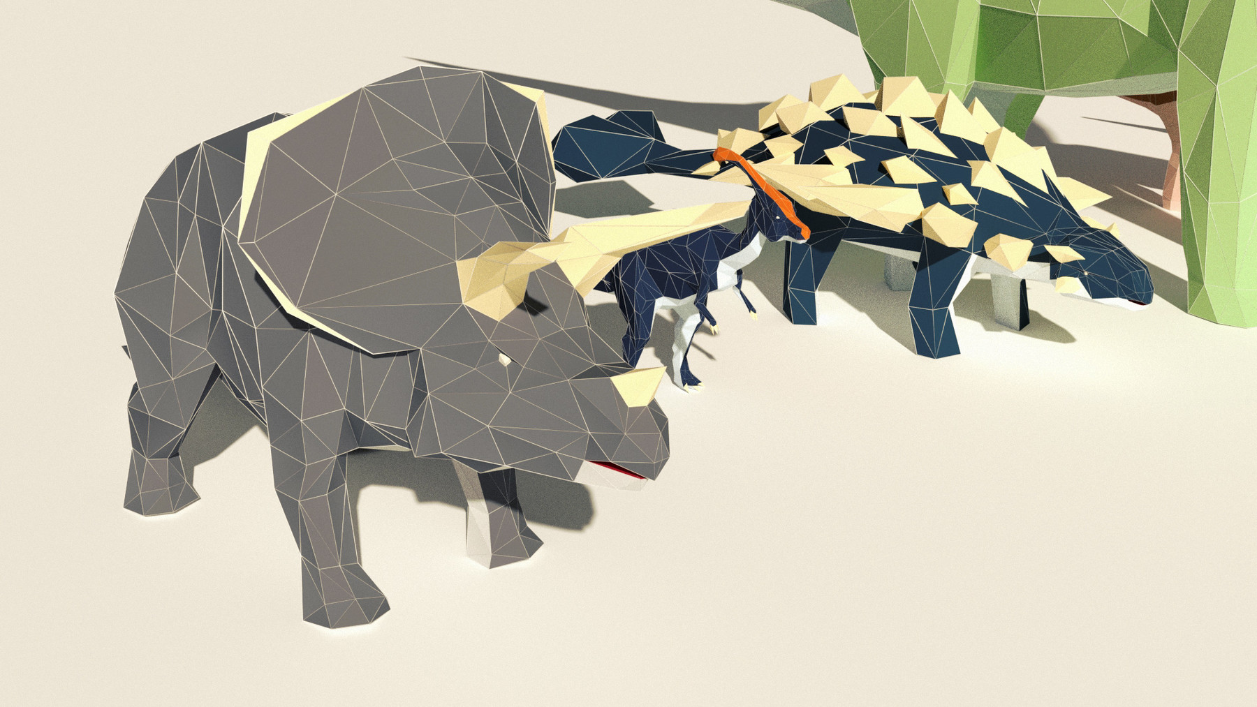 ArtStation - Low Poly Dinosaurs Pack | Resources