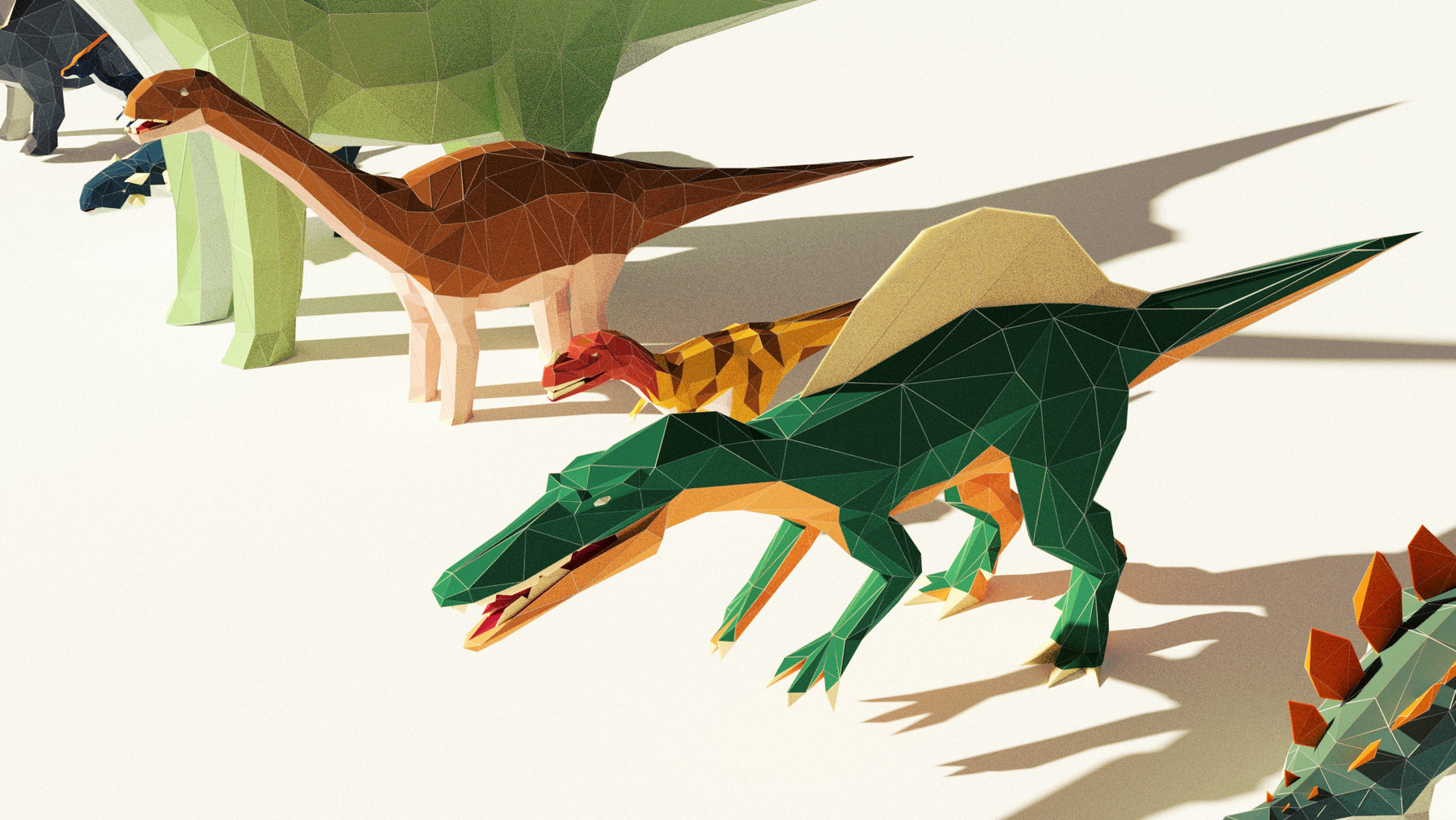 ArtStation - Low Poly Dinosaurs Pack | Resources