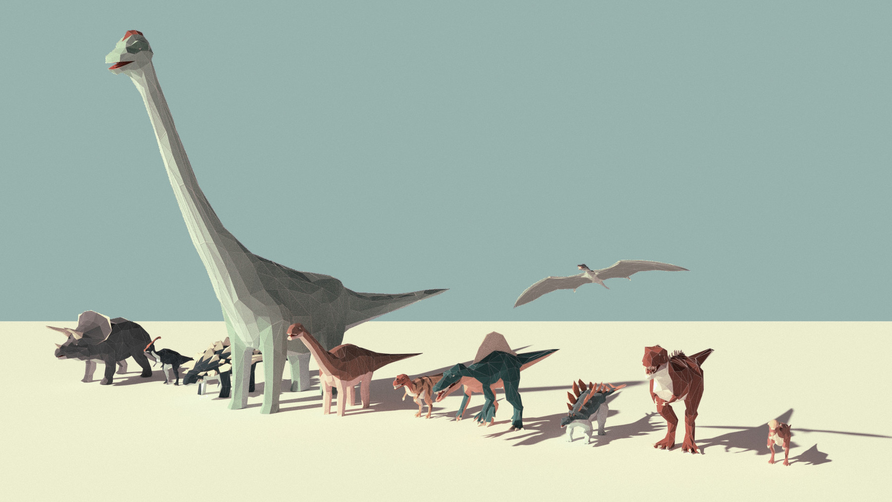 ArtStation - Low Poly Dinosaurs Pack | Resources