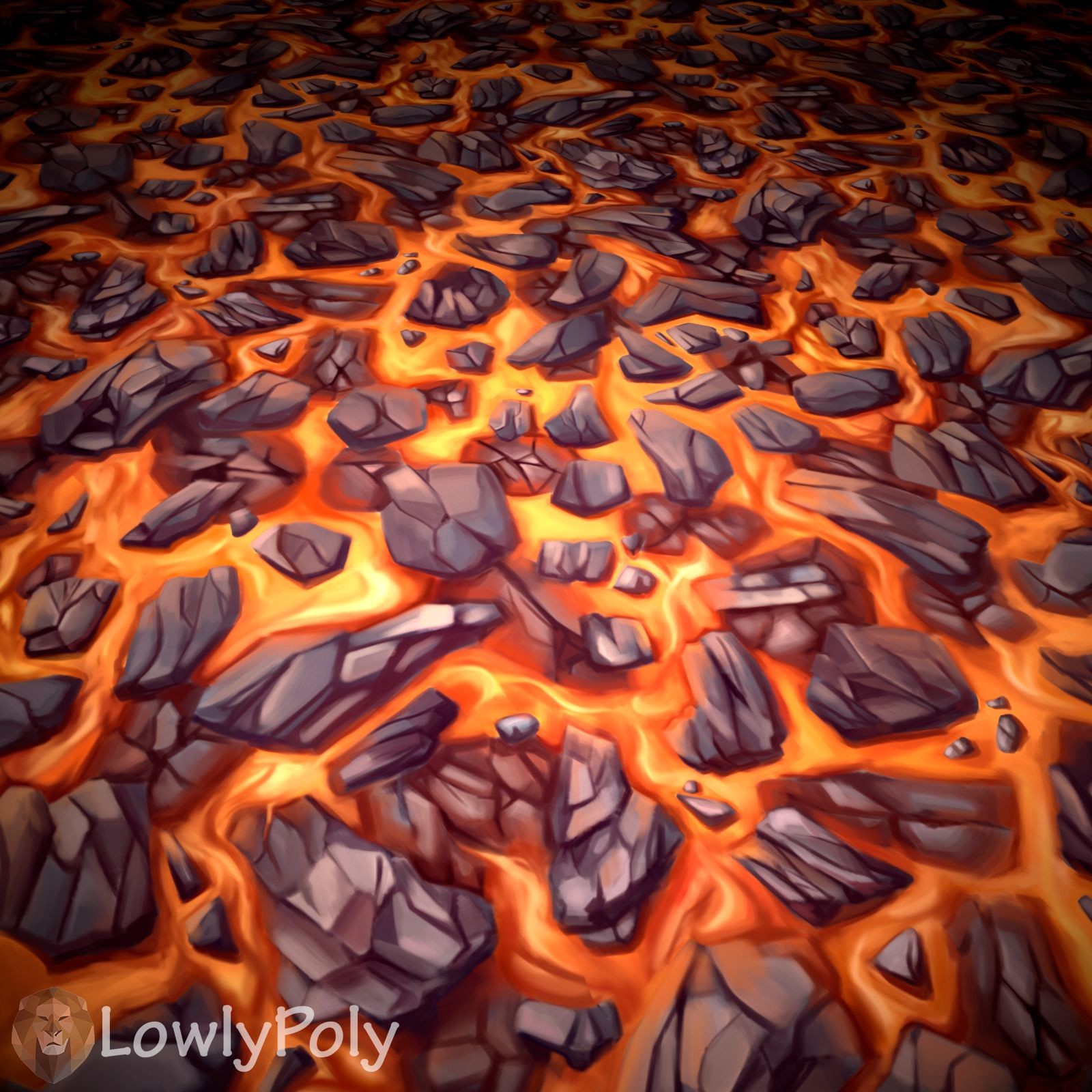 ArtStation - Stylized Lava Vol.28 - Hand Painted Texture | Game Assets