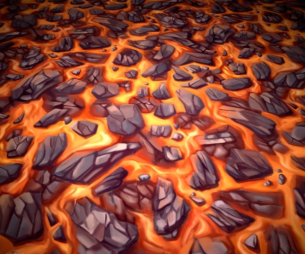 ArtStation - Stylized Lava Vol.28 - Hand Painted Texture | Game Assets