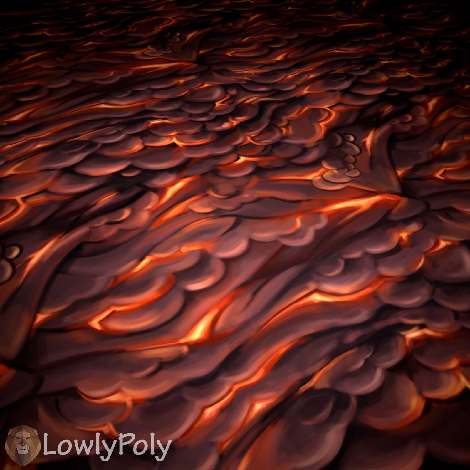 ArtStation - Stylized Lava Vol.28 - Hand Painted Texture | Game Assets
