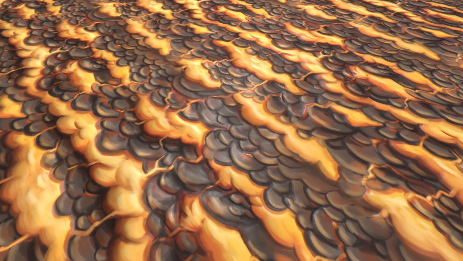 LOWLYPOLY STUDIO - Stylized Lava Vol.28 - Hand Painted Texture