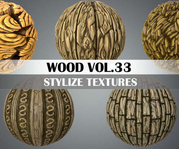ArtStation - Stylized Wood Vol.33 - Hand Painted Texture | Game Assets