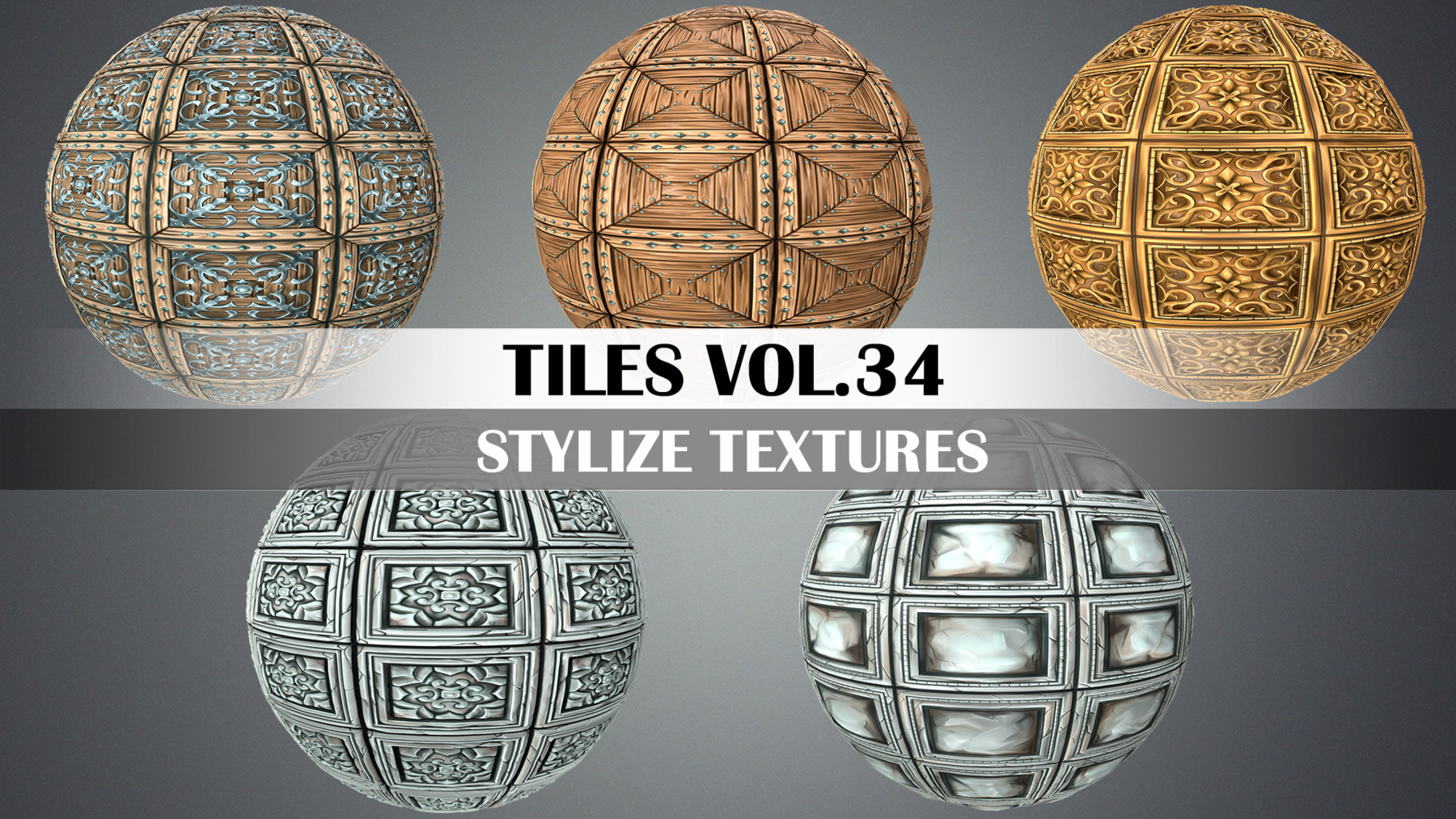 ArtStation - Stylized Tiles Vol.34 - Hand Painted Textures | Game Assets