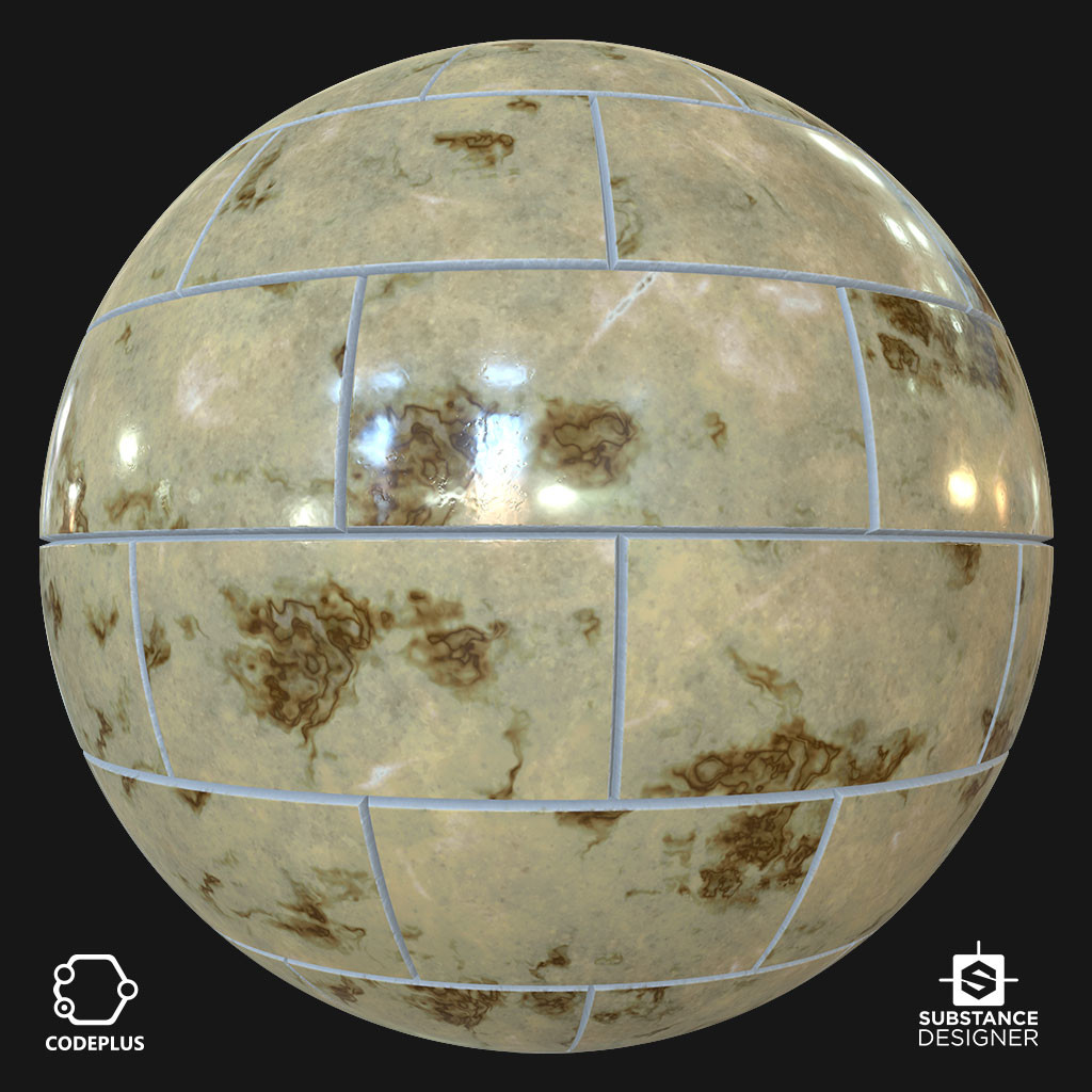 ArtofCodeplus - Marble tiles - Substance Designer