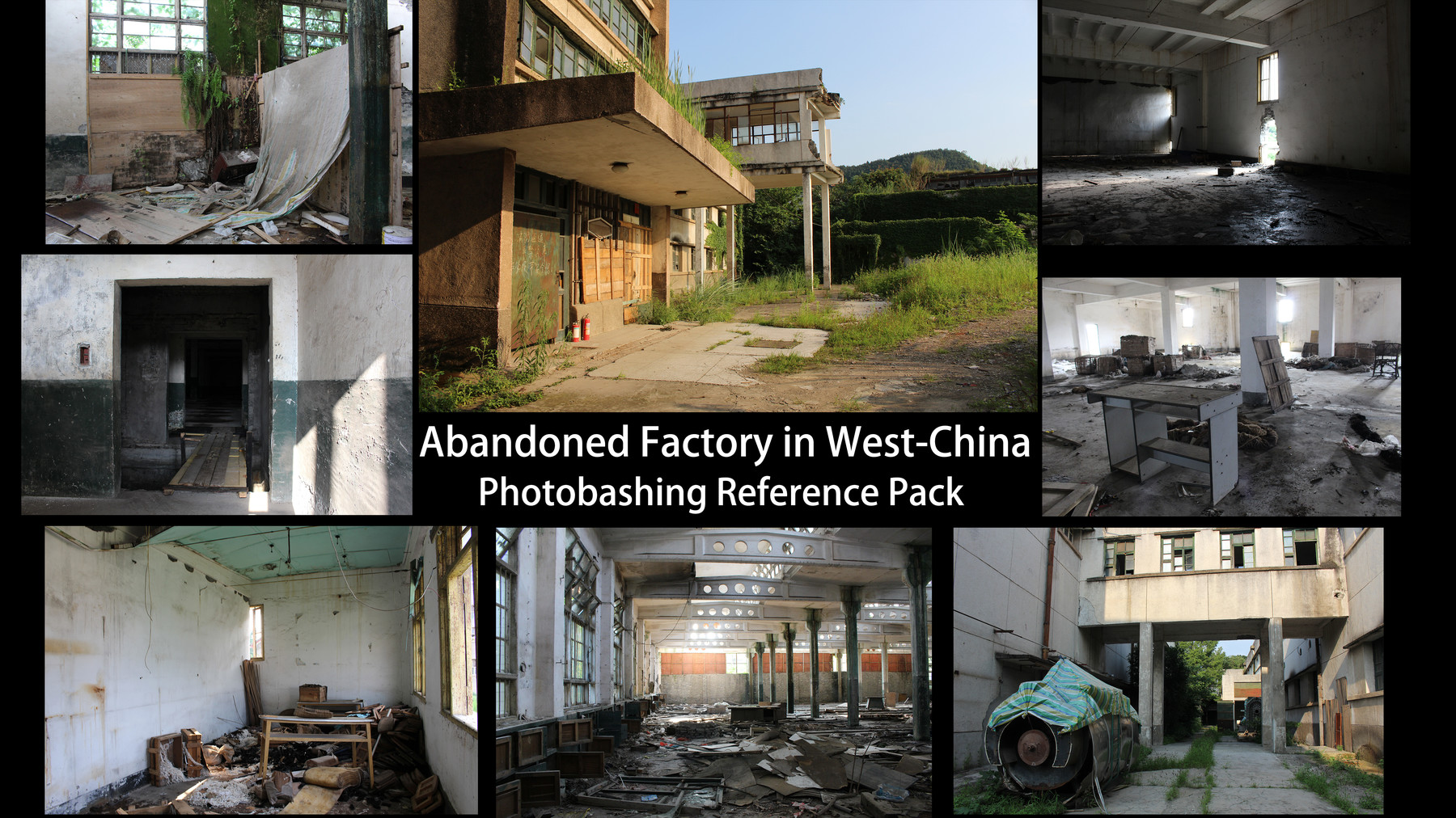 Forrest white - Abandoned Chinese Factory - Photo Reference Pack
