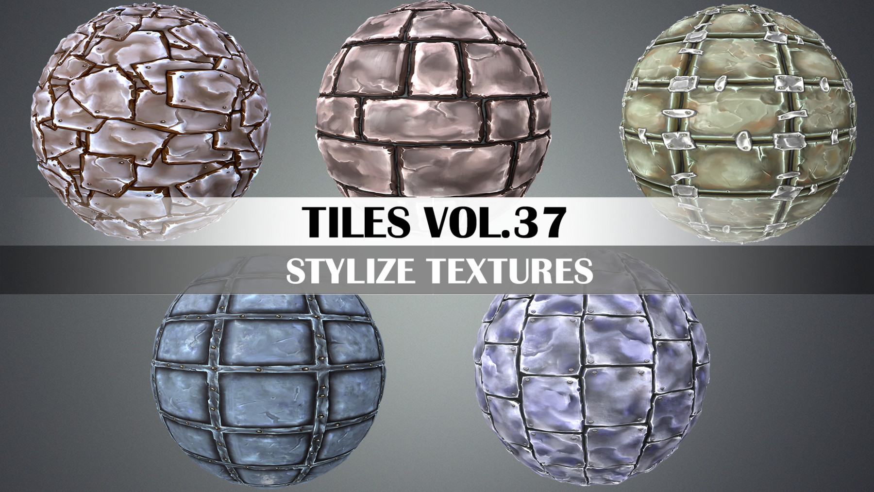 ArtStation - Stylized Tiles Vol.37 - Hand Painted Textures | Game Assets