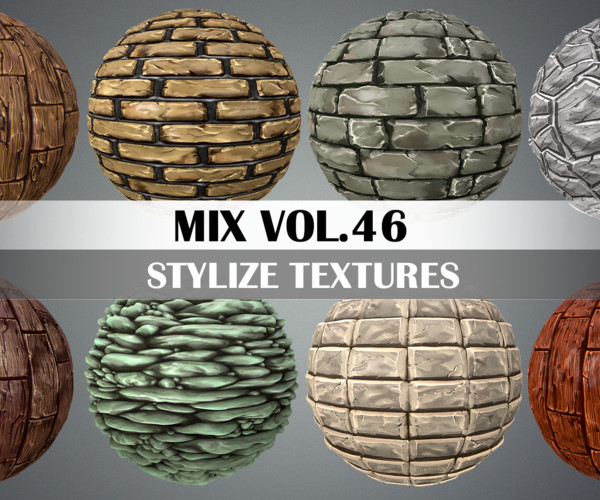 ArtStation - Stylized Mix Vol.46 - Hand Painted Texture Pack | Resources