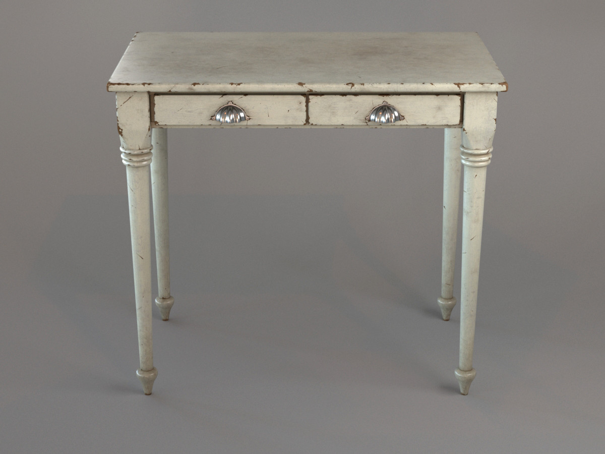 ArtStation - Old white table | Resources