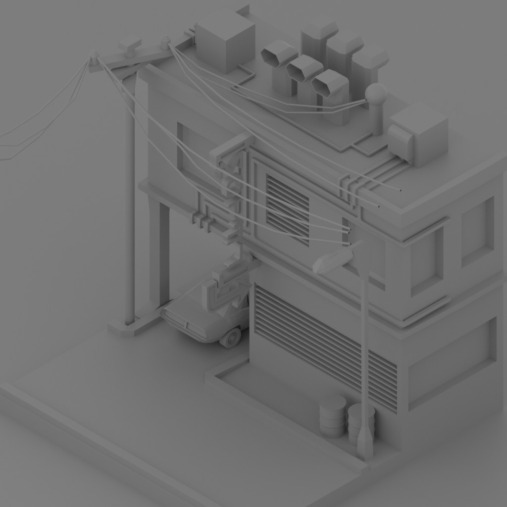 ArtStation - Low Poly Isometric Motel 3D Model (.fbx /.obj) | Resources