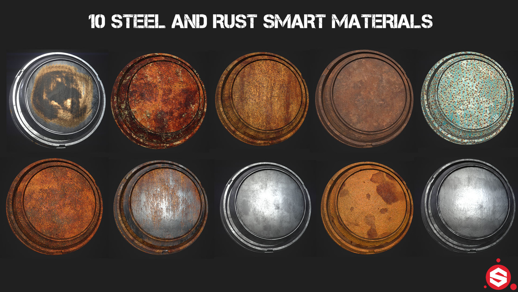 ArtStation - 10 Steel and Rust smart materials by Musaab Shukri