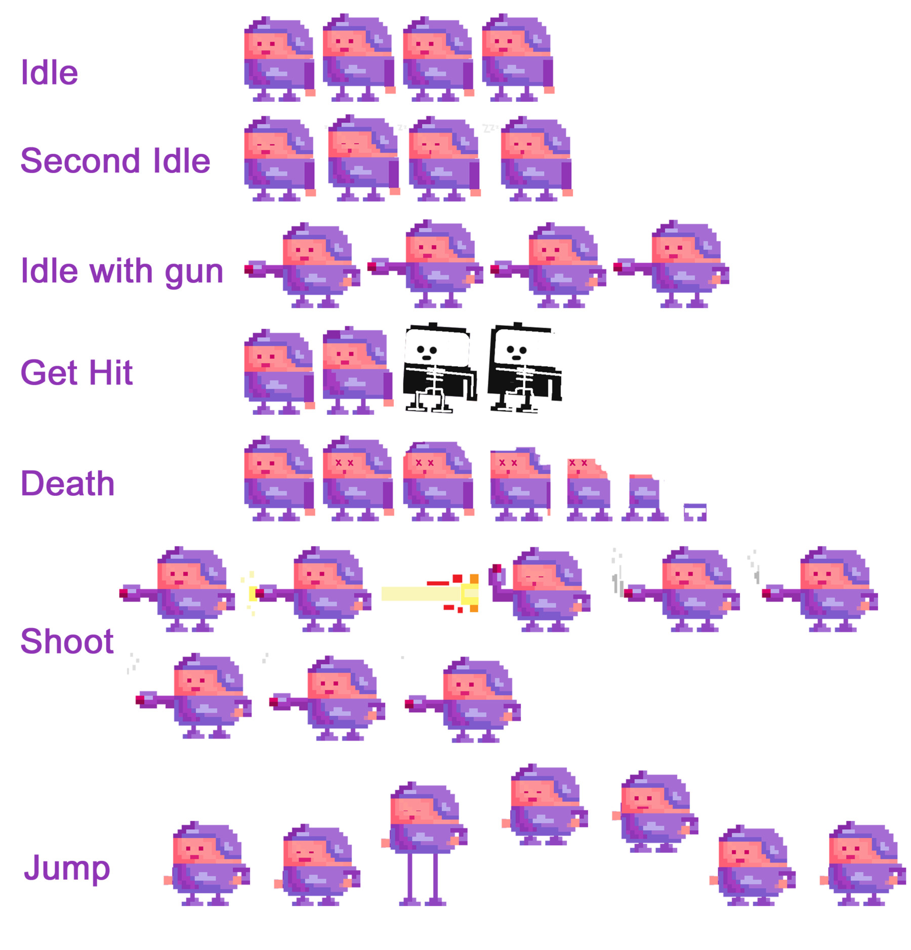 ArtStation - Pixel Character Animation | Game Assets