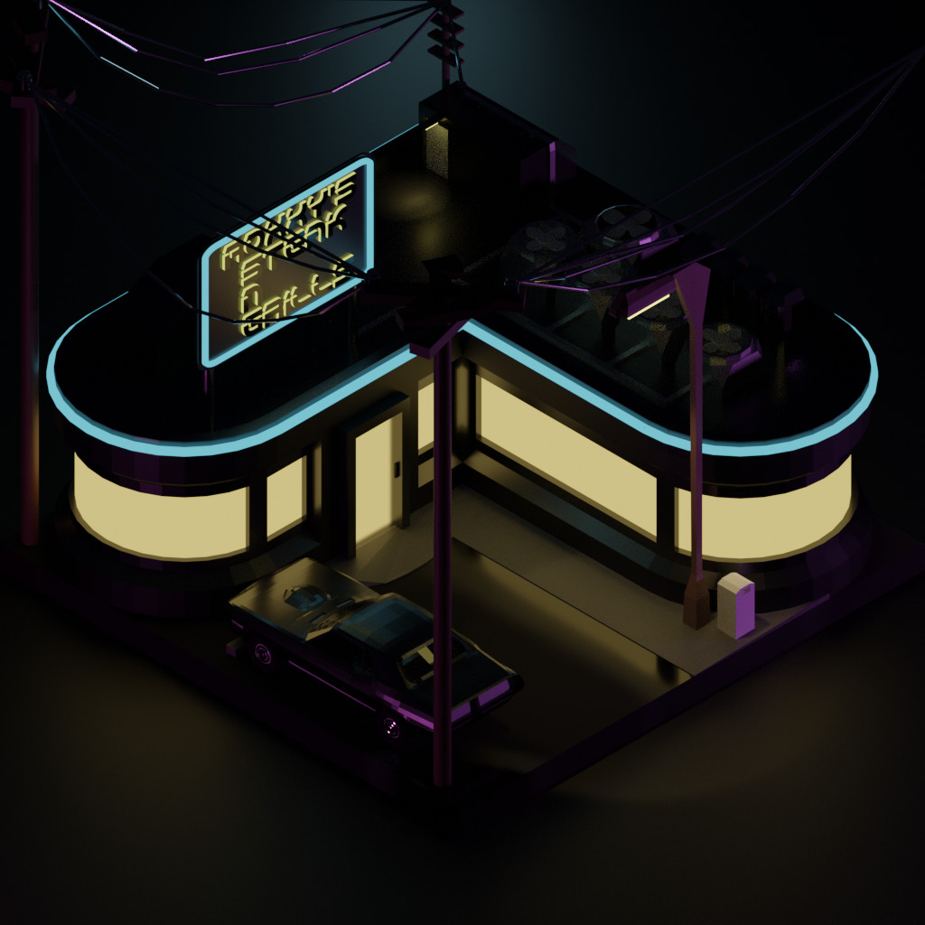 ArtStation - Low Poly Isometric Restaurant (.FBX/.OBJ) | Resources