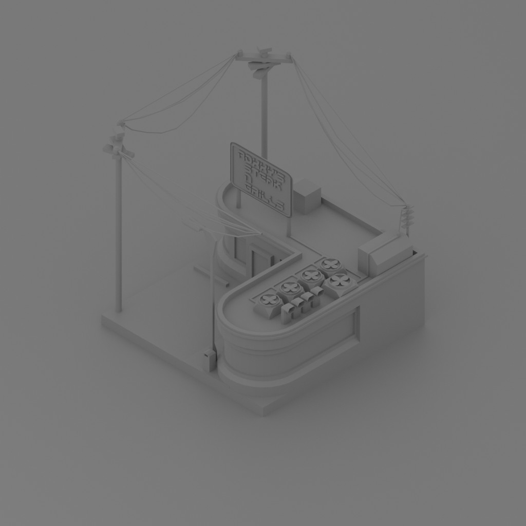 ArtStation - Low Poly Isometric Restaurant (.FBX/.OBJ) | Resources