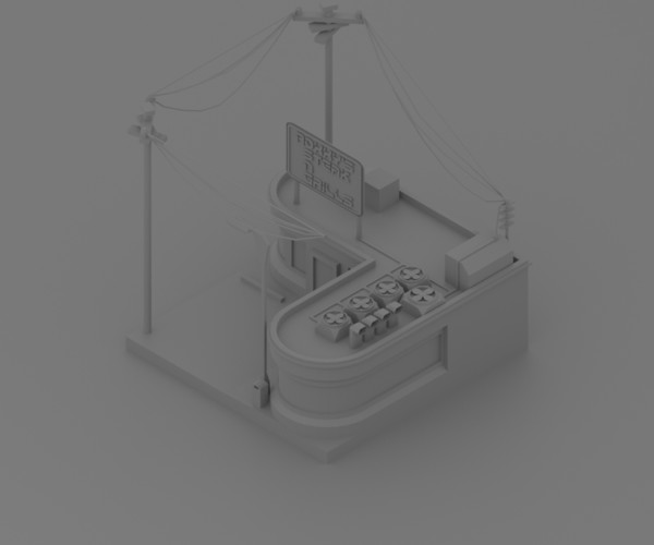 ArtStation - Low Poly Isometric Restaurant (.FBX/.OBJ) | Resources