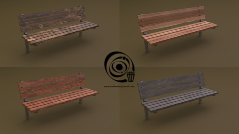 ArtStation - Bench 40 4in1 [4 PBR Texture 1 Model] | Resources